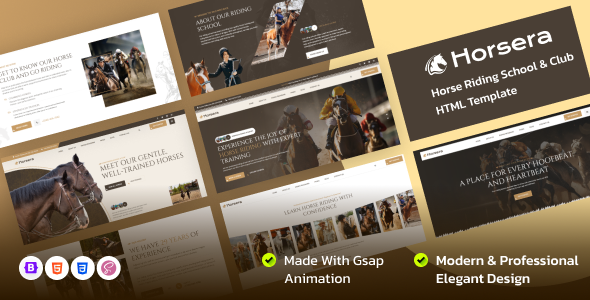 Horsera – Horse Riding School & Club HTML Template | Bootstrap4